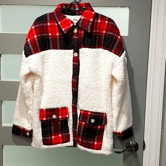 Pulse | Jackets & Coats | Nwot Plaid Sherpa Jacket Oversized Fit | Poshmark